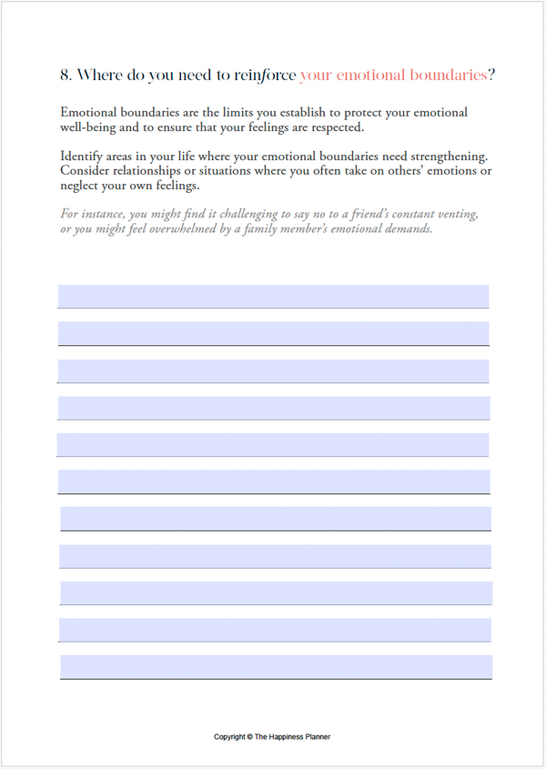Boundaries Journal | The Happiness Planner®