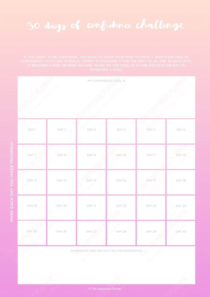 Premium Printables: #Confidence – The Happiness Planner®