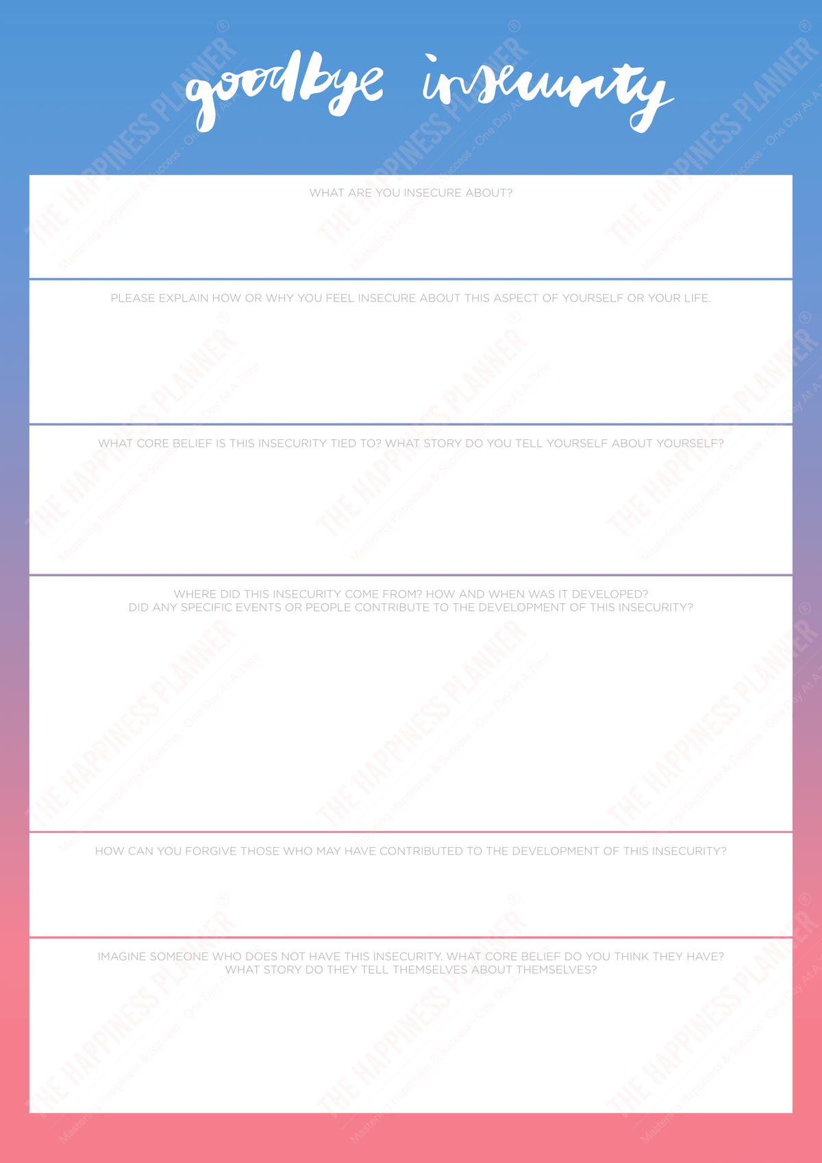 Premium Printables: #Anxiety/Worry – The Happiness Planner®