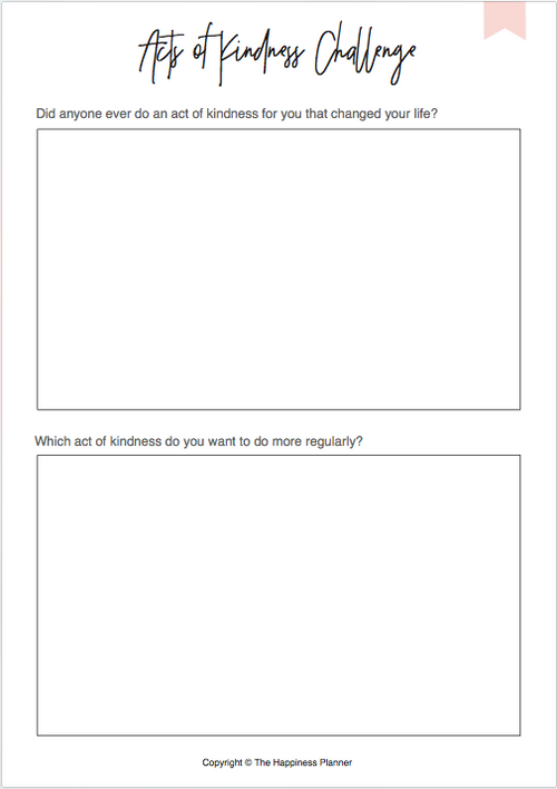 Printables: #Kindness – The Happiness Planner®