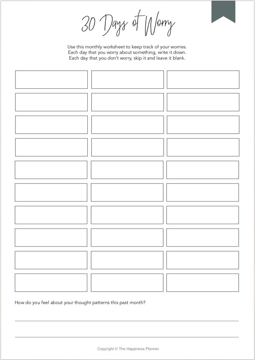 Printables: #Anxiety/Worry – The Happiness Planner®