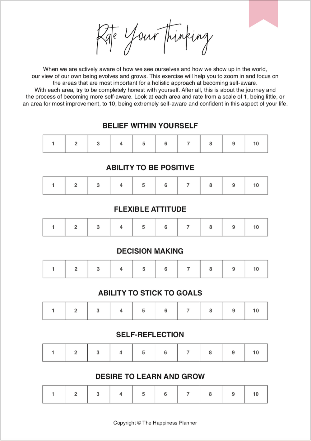 Printables: #SelfAwareness – The Happiness Planner®