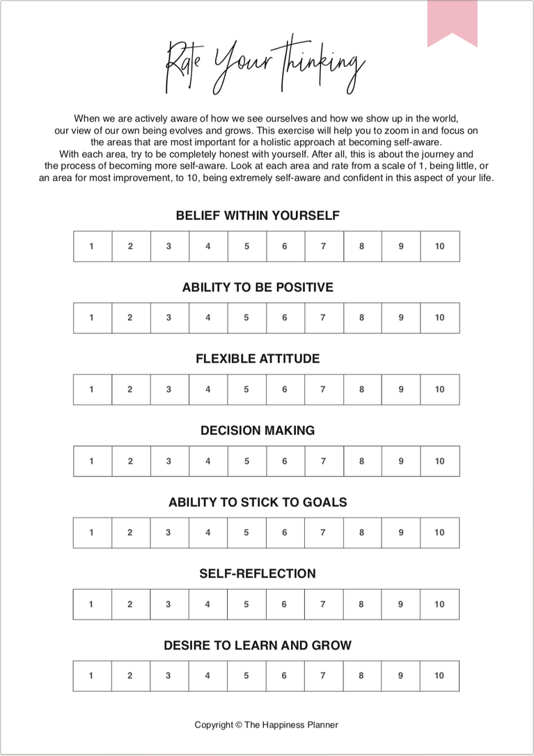 Printables: #SelfAwareness – The Happiness Planner®