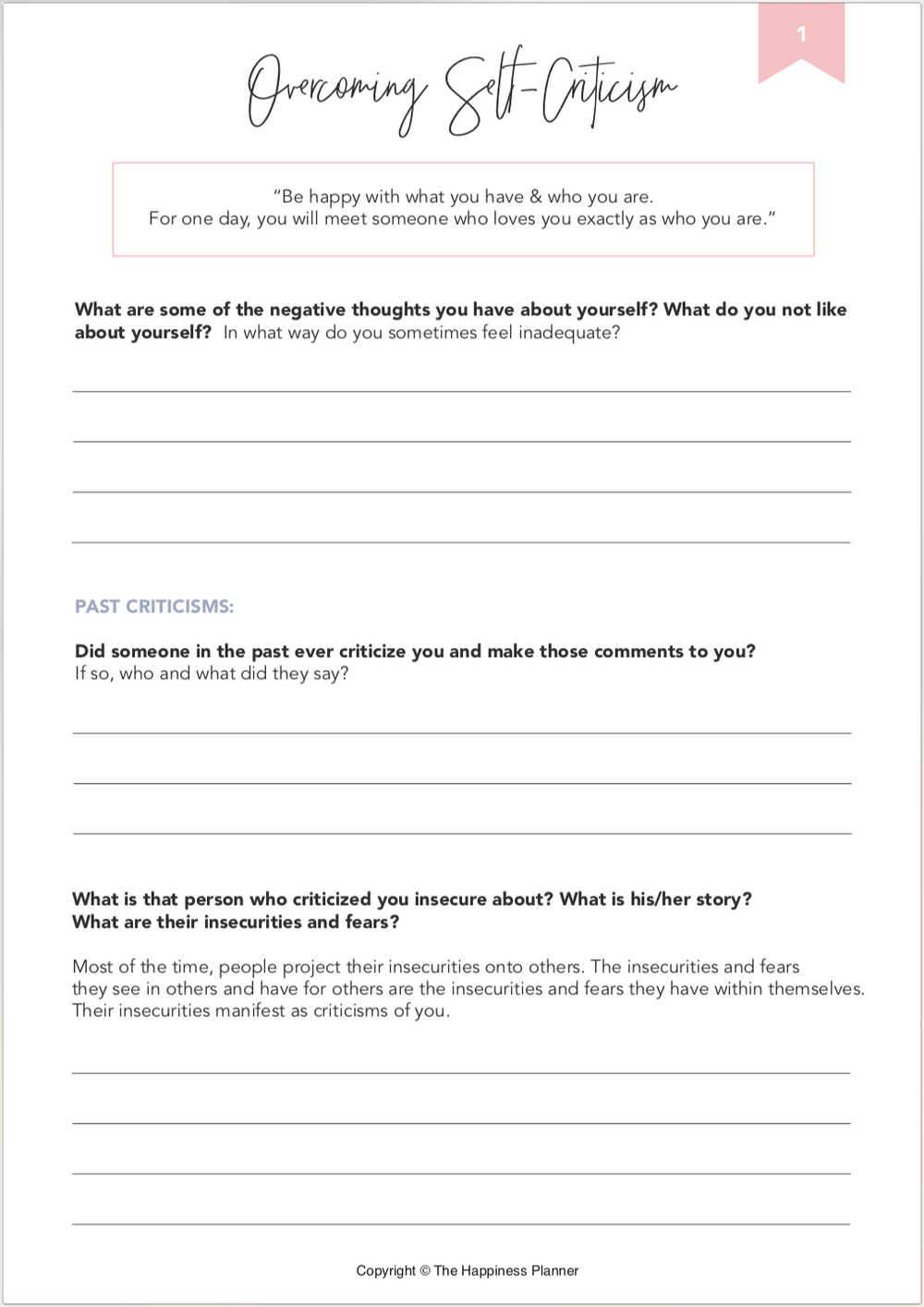 Printables: #SelfLove – The Happiness Planner®