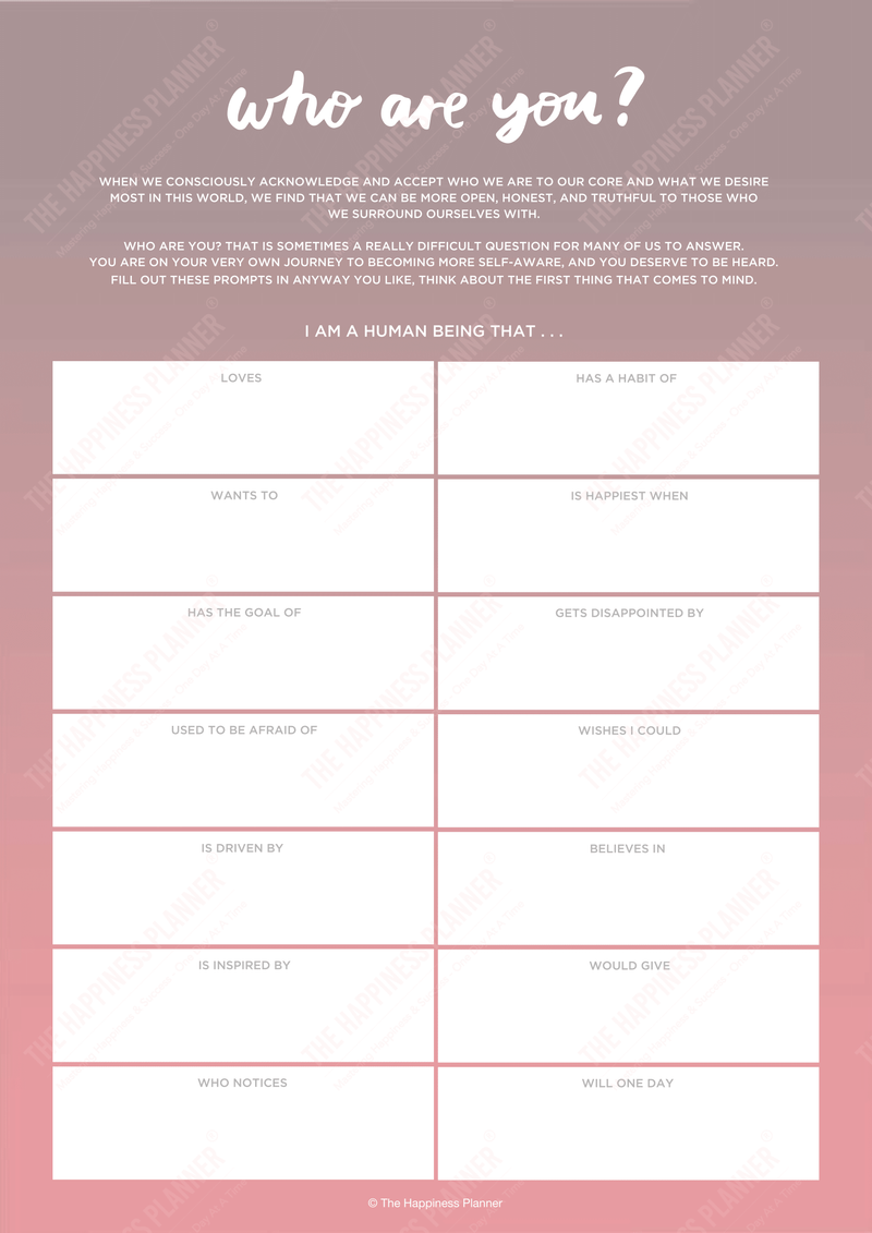 Premium Printables: #SelfAwareness – The Happiness Planner®