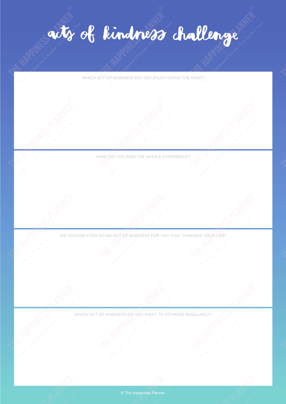 Premium Printables: #Kindness – The Happiness Planner®