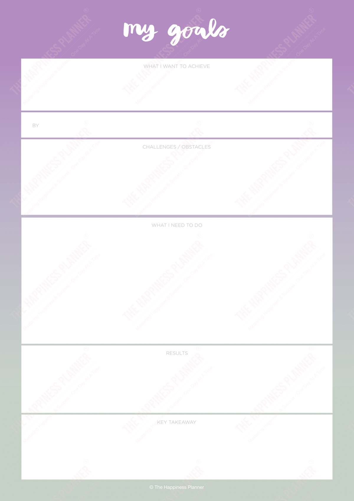 Premium Printables: #Goals I – The Happiness Planner®