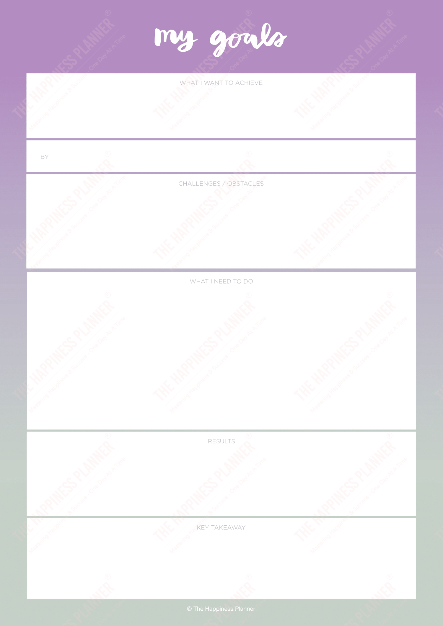 Premium Printables: #Goals I – The Happiness Planner®