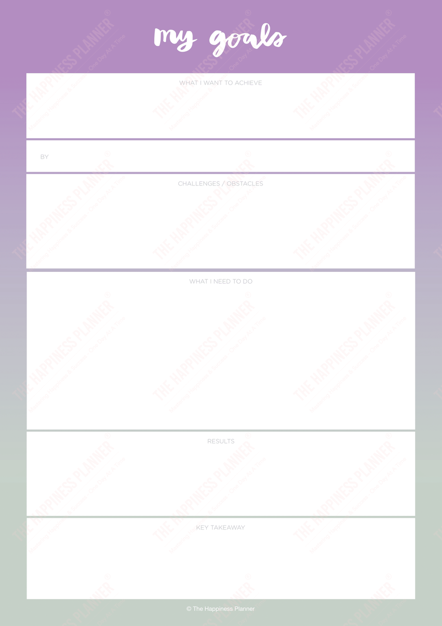 Premium Printables: #Goals I | The Happiness Planner®