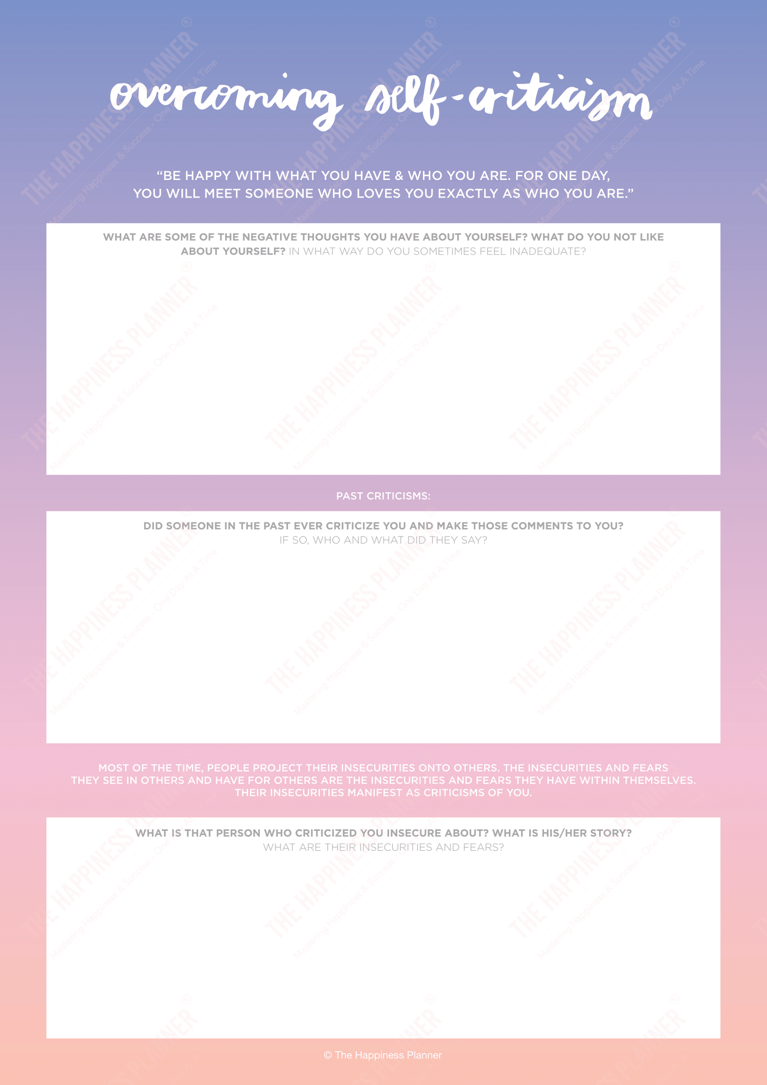 Premium Printables: #SelfLove/SelfCare – The Happiness Planner®