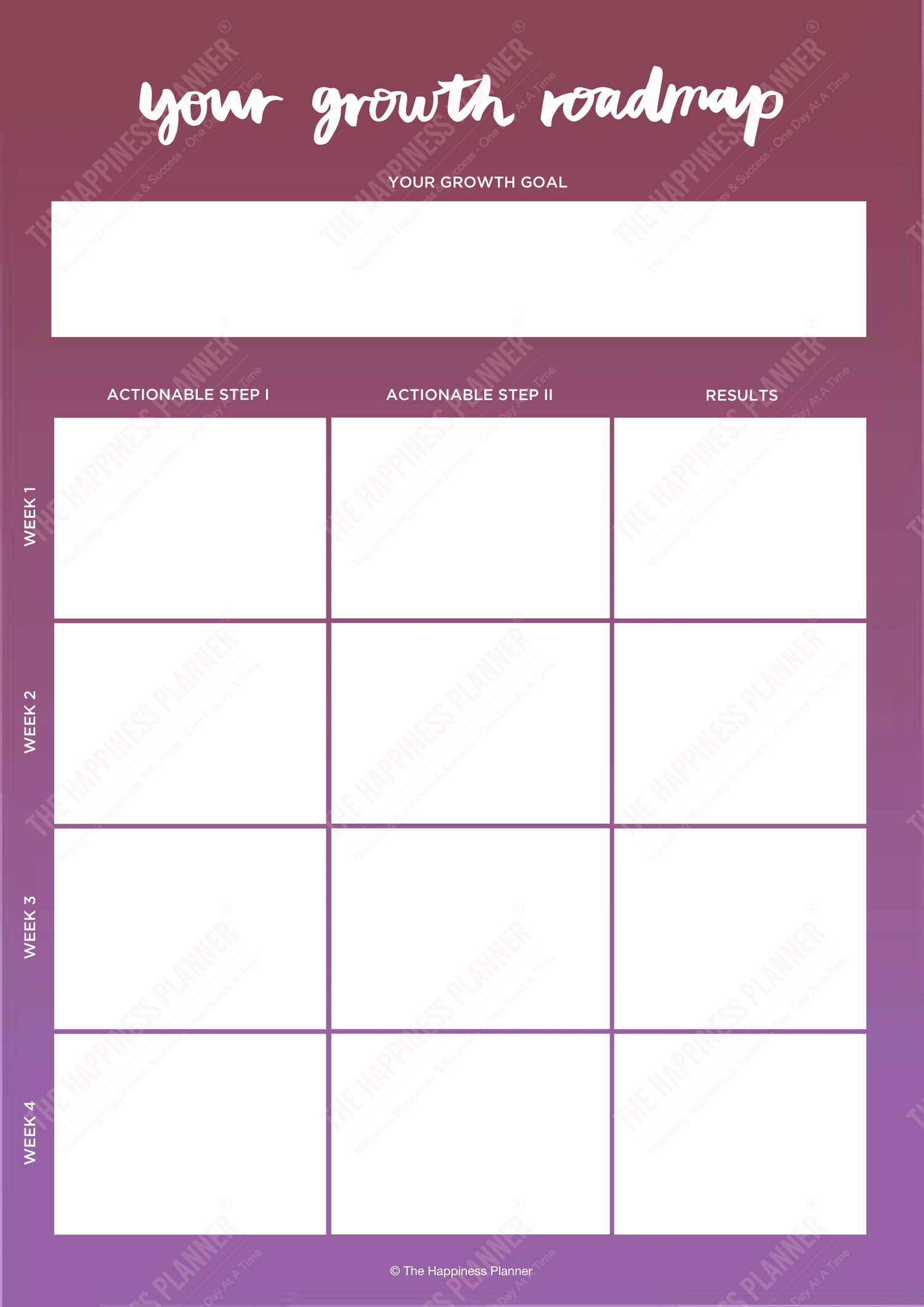 Premium Printables: #GrowthMindset – The Happiness Planner®