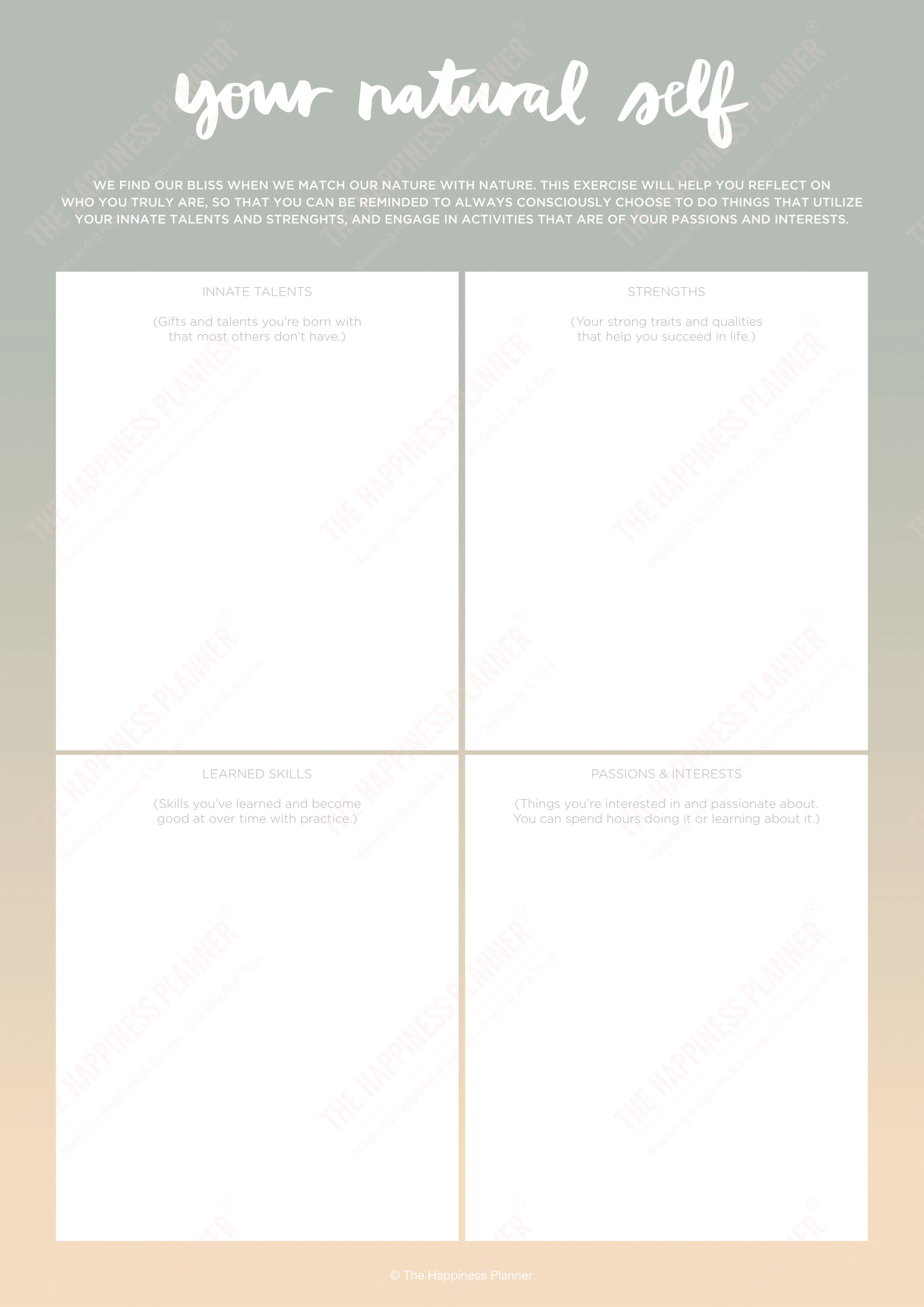Premium Printables: #SelfAwareness – The Happiness Planner®